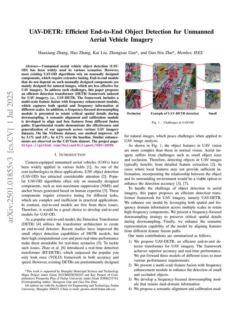UAV-DETR: Efficient End-to-End Object Detection for Unmanned Aerial ...