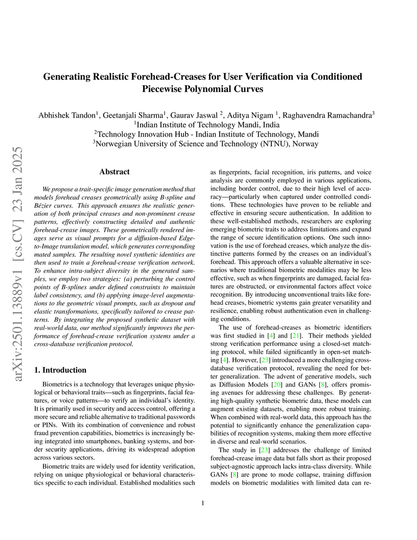 Generating Realistic Forehead-Creases for User Verification via ...