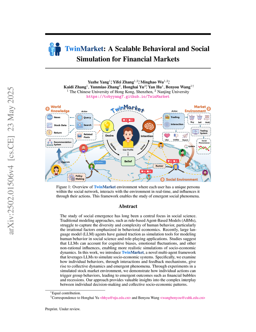 TwinMarket: A Scalable Behavioral and Social Simulation for Financial ...
