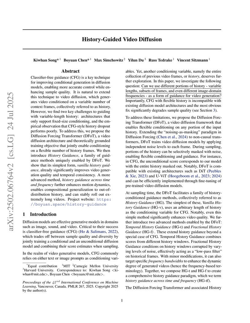 History-Guided Video Diffusion | alphaXiv