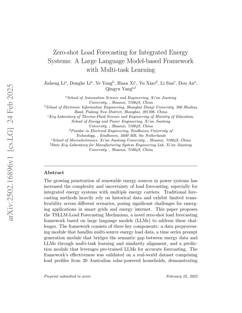 Zero-shot Load Forecasting for Integrated Energy Systems: A Large Language Model-based Framework ...