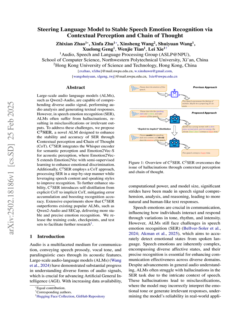 Steering Language Model to Stable Speech Emotion Recognition via Contextual Perception and Chain ...