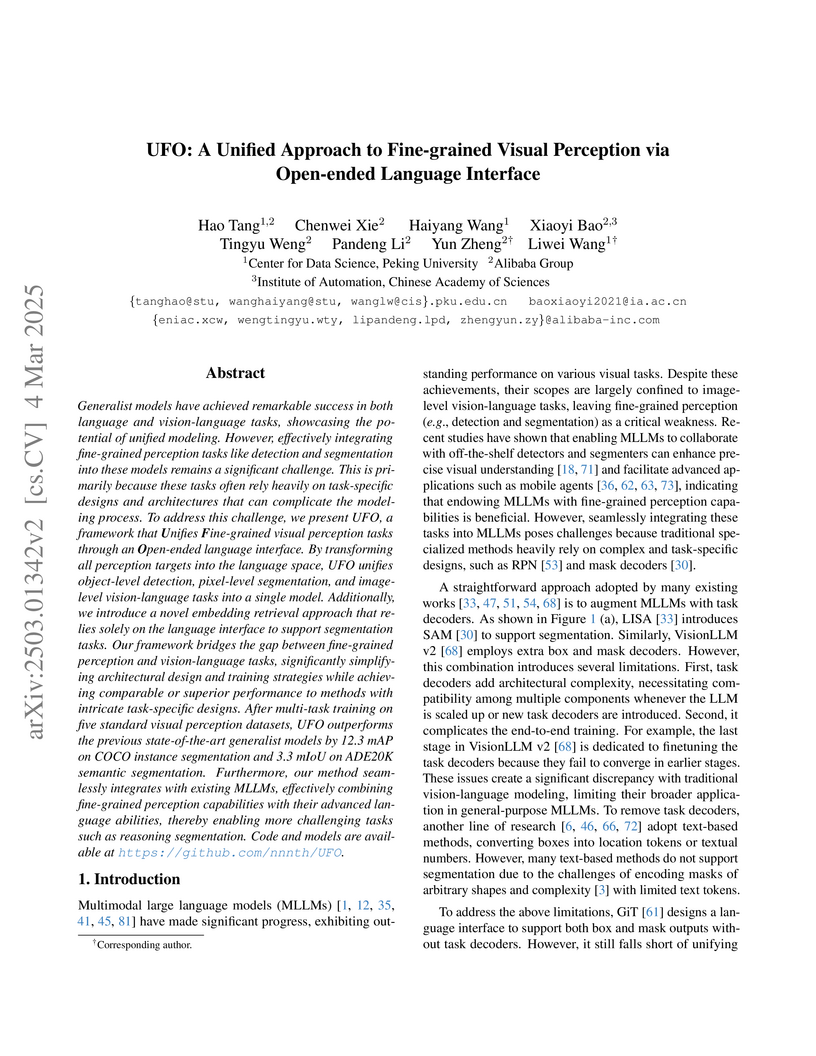 UFO: A Unified Approach to Fine-grained Visual Perception via Open-ended Language Interface ...