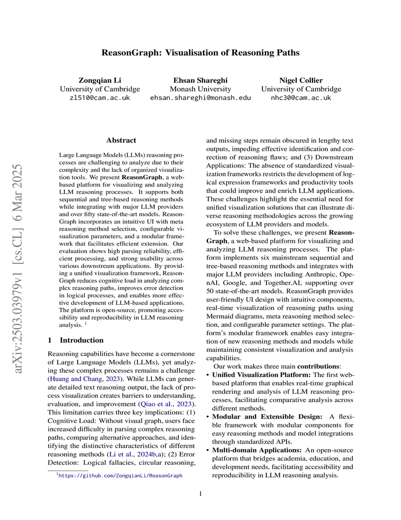 ReasonGraph: Visualisation of Reasoning Paths | alphaXiv