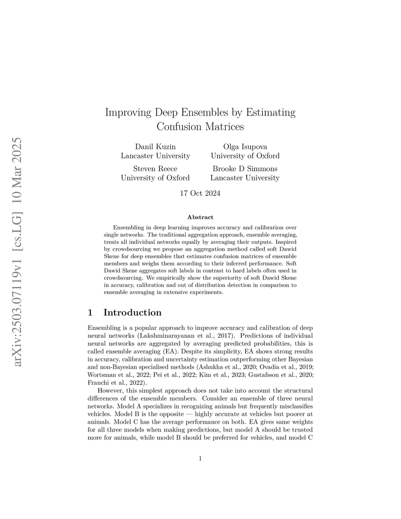 Improving Deep Ensembles by Estimating Confusion Matrices | alphaXiv
