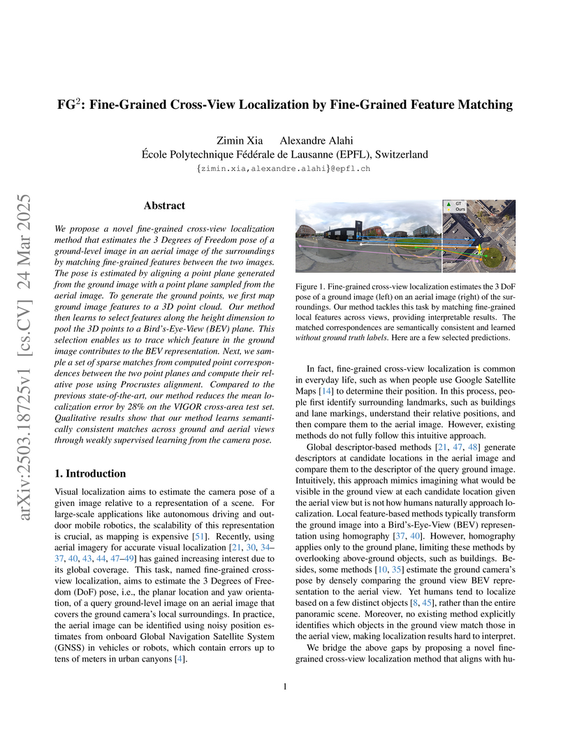 FG$^2$: Fine-Grained Cross-View Localization by Fine-Grained Feature ...