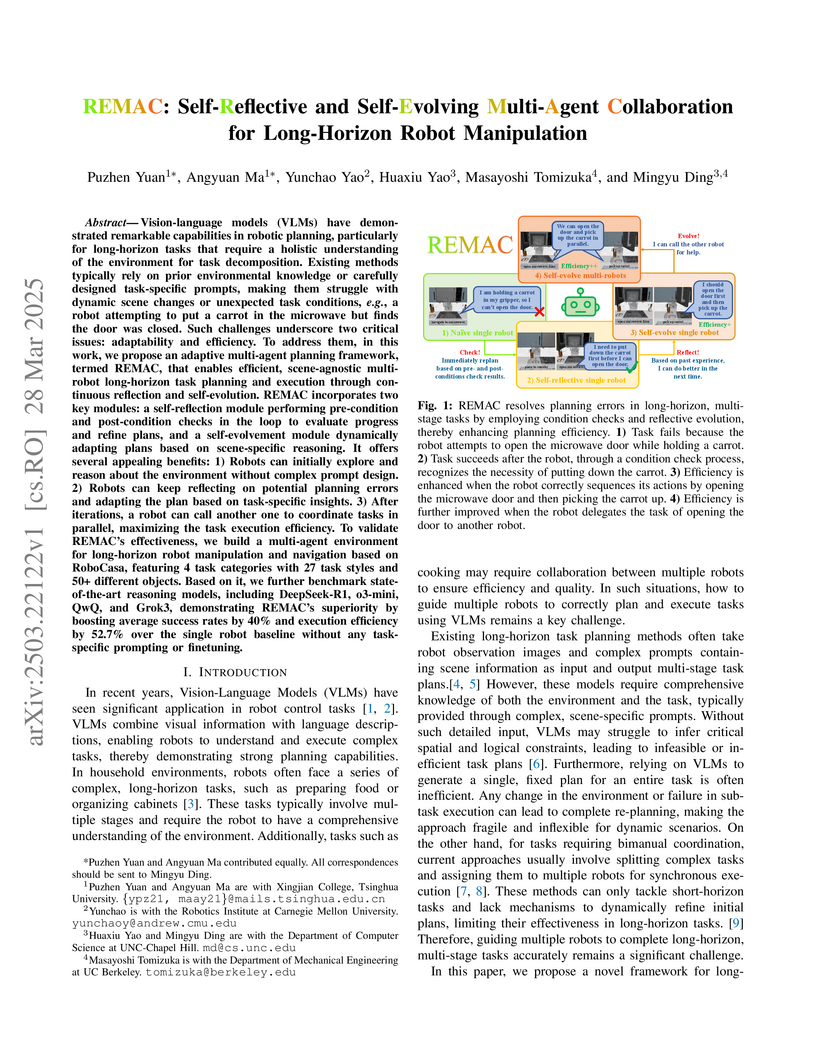 REMAC: Self-Reflective and Self-Evolving Multi-Agent Collaboration for ...