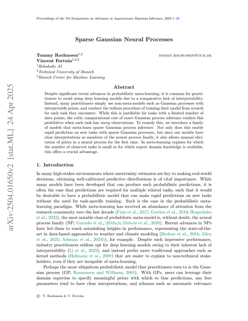 Sparse Gaussian Neural Processes | alphaXiv