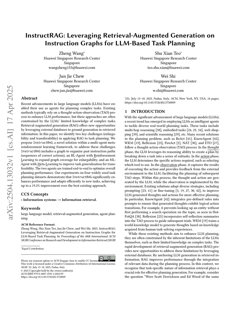 InstructRAG: Leveraging Retrieval-Augmented Generation on Instruction Graphs for LLM-Based Task ...