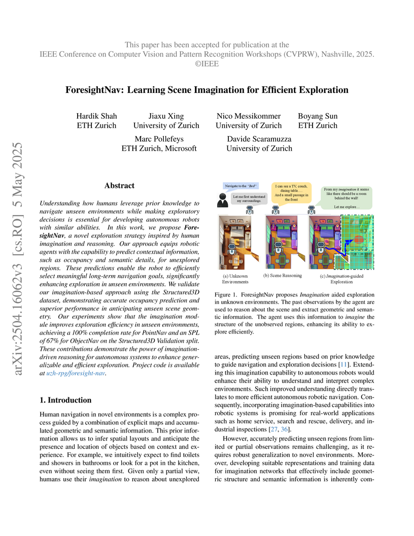 ForesightNav: Learning Scene Imagination for Efficient Exploration | alphaXiv
