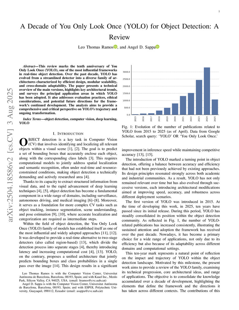 A Decade of You Only Look Once (YOLO) for Object Detection: A Review ...