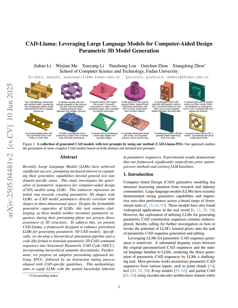 CAD-Llama: Leveraging Large Language Models for Computer-Aided Design Parametric 3D Model ...