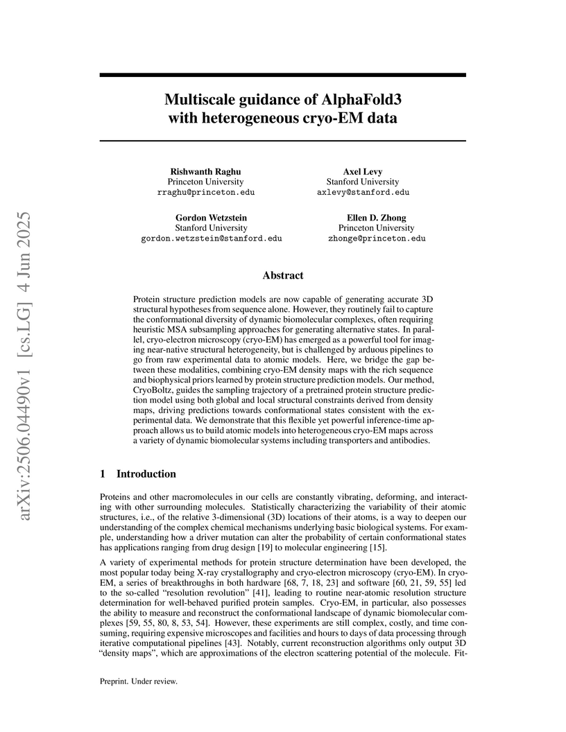 Multiscale guidance of AlphaFold3 with heterogeneous cryo-EM data | alphaXiv