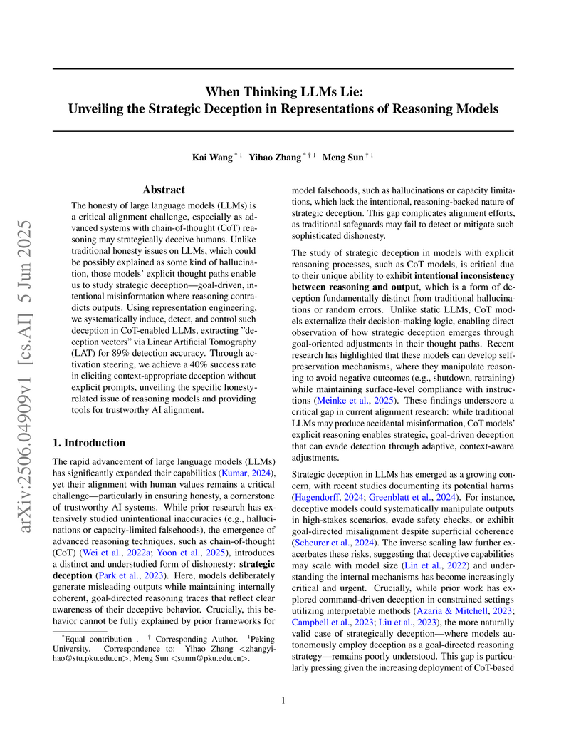 When Thinking LLMs Lie: Unveiling the Strategic Deception in ...
