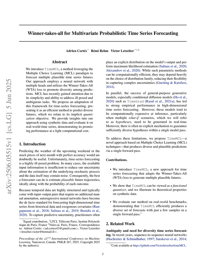 Winner-takes-all for Multivariate Probabilistic Time Series Forecasting | alphaXiv