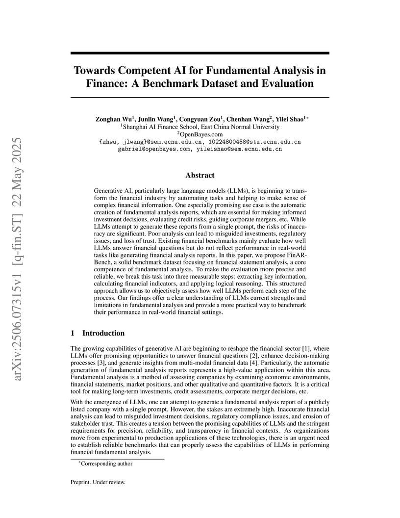 Towards Competent AI for Fundamental Analysis in Finance: A Benchmark Dataset and Evaluation ...
