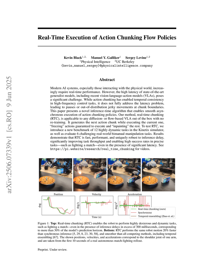 Real-Time Execution of Action Chunking Flow Policies | alphaXiv