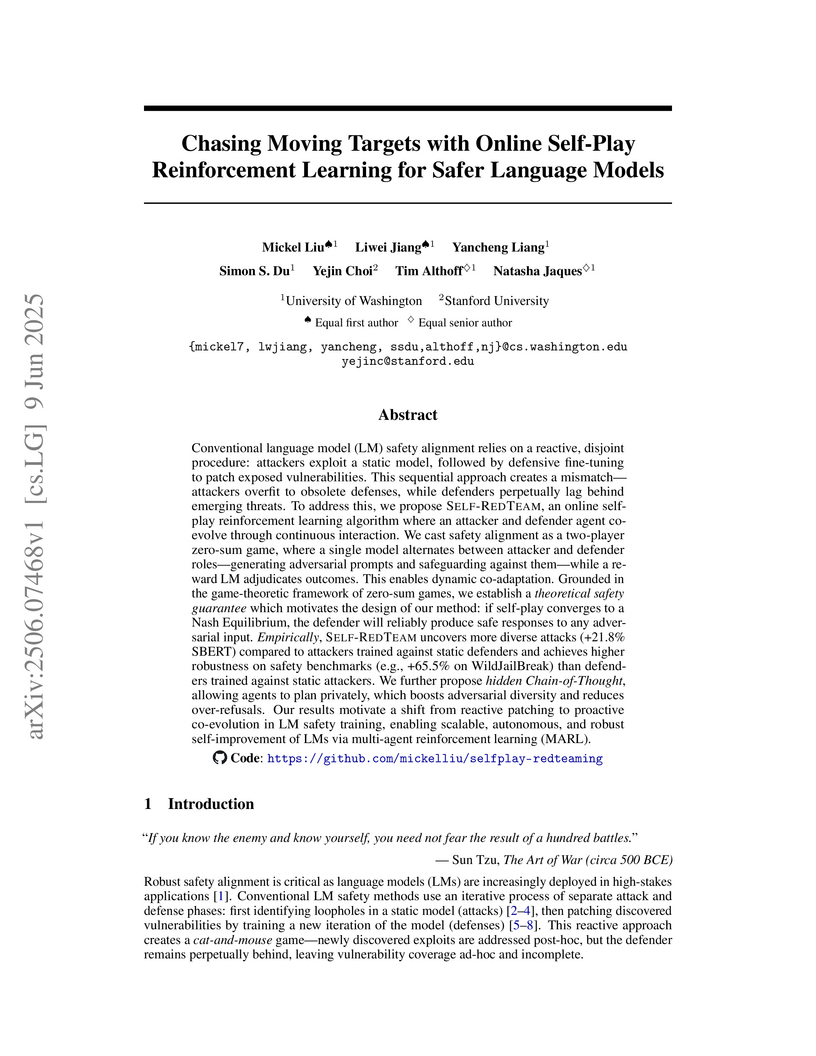 Chasing Moving Targets with Online Self-Play Reinforcement Learning for ...