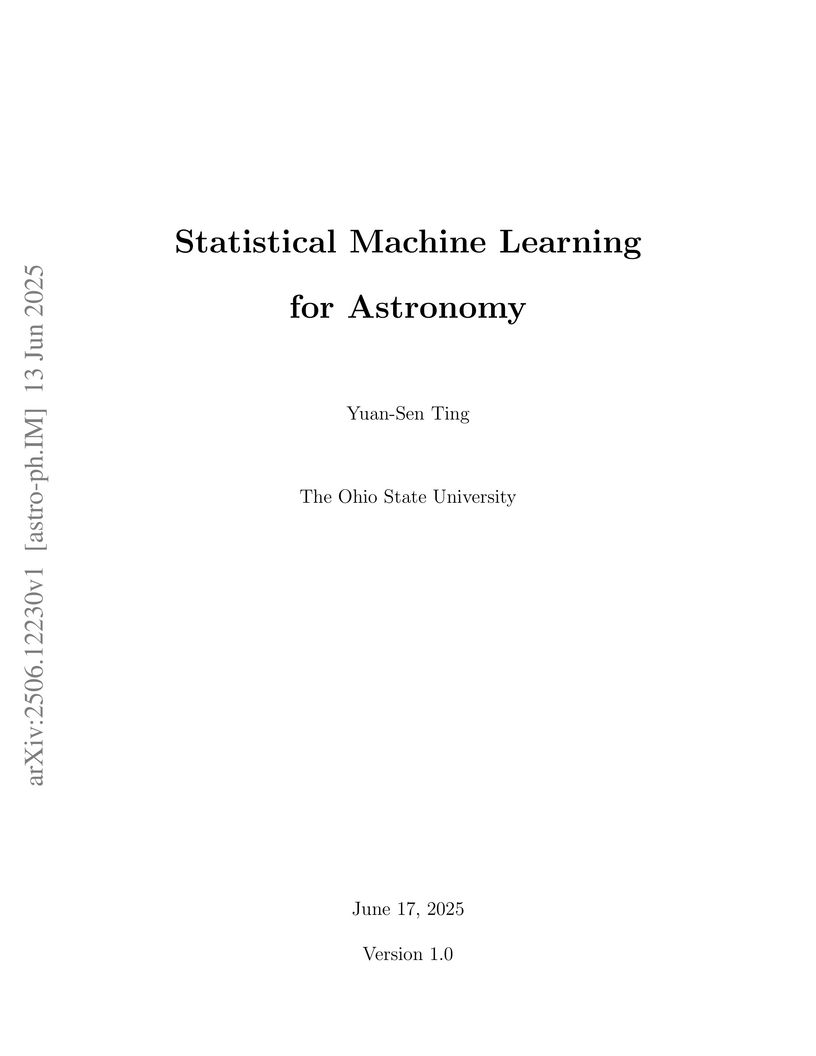 Statistical Machine Learning for Astronomy -- A Textbook | alphaXiv