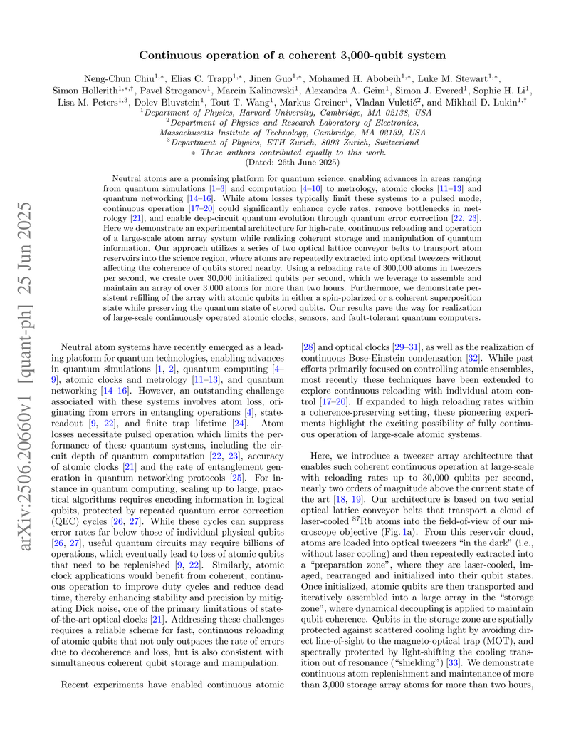 Continuous operation of a coherent 3,000-qubit system | alphaXiv