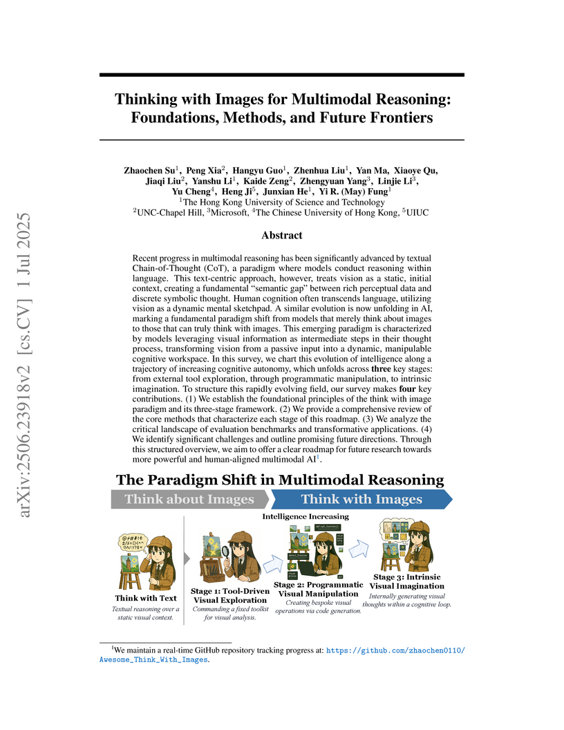 Thinking with Images for Multimodal Reasoning: Foundations, Methods ...