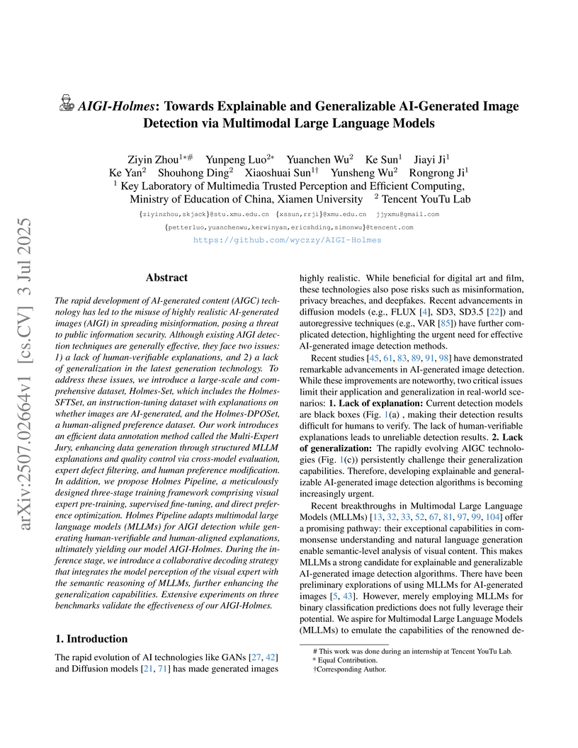 AIGI-Holmes: Towards Explainable and Generalizable AI-Generated Image Detection via Multimodal ...
