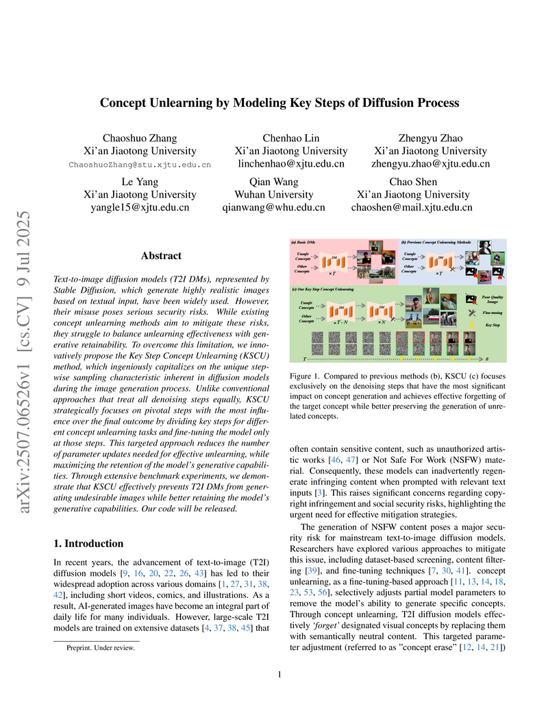 Concept Unlearning by Modeling Key Steps of Diffusion Process | alphaXiv