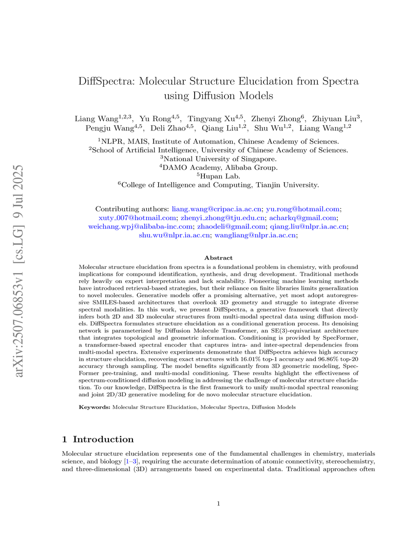 DiffSpectra: Molecular Structure Elucidation from Spectra using ...