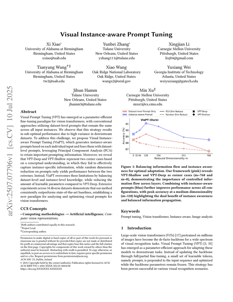 Visual Instance-aware Prompt Tuning | alphaXiv