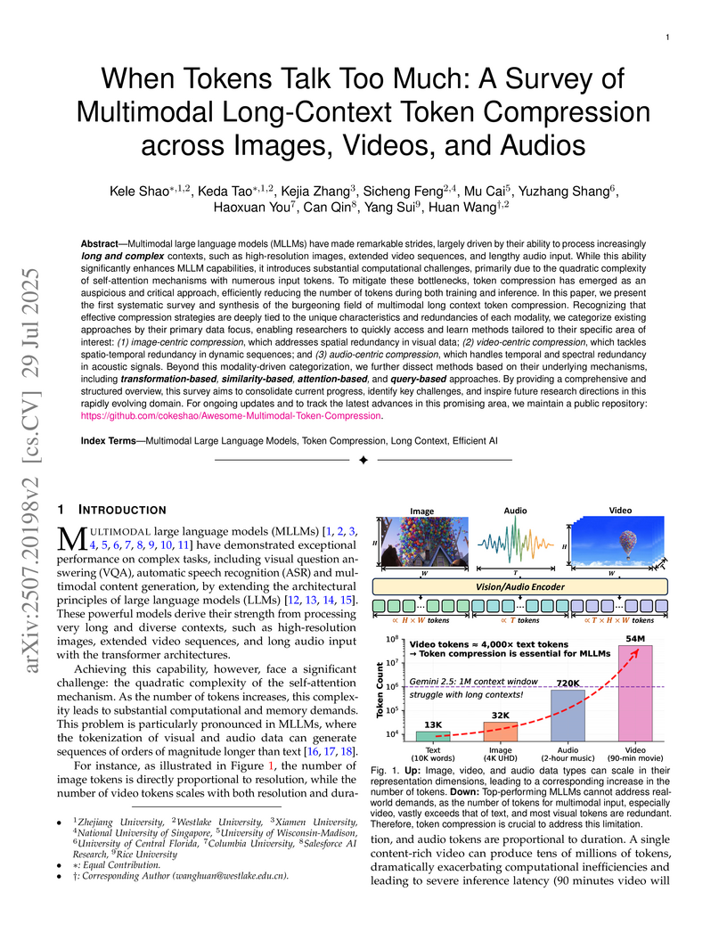 When Tokens Talk Too Much: A Survey of Multimodal Long-Context Token Compression across Images ...