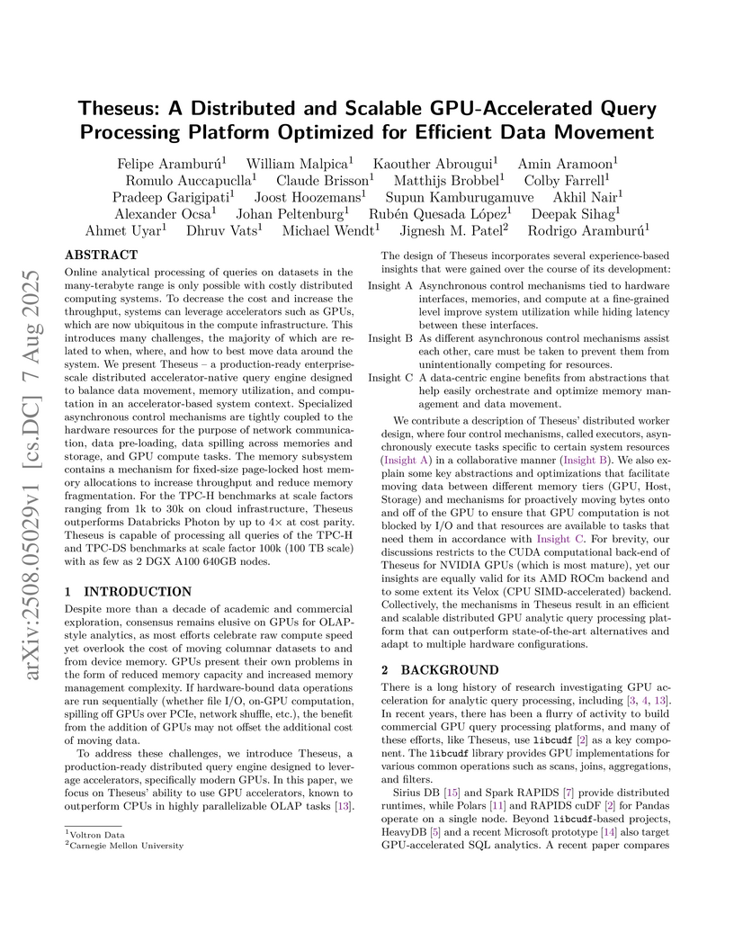 Theseus: A Distributed and Scalable GPU-Accelerated Query Processing Platform Optimized for ...