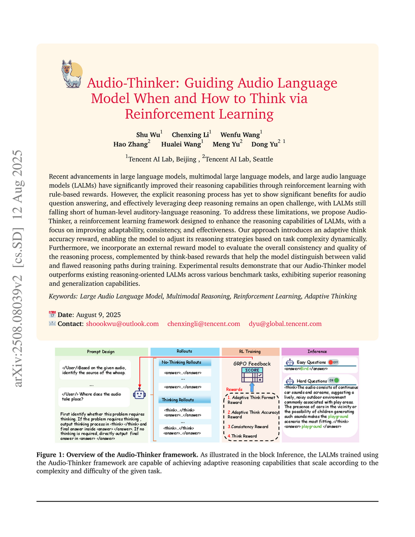 Audio-Thinker: Guiding Audio Language Model When and How to Think via ...