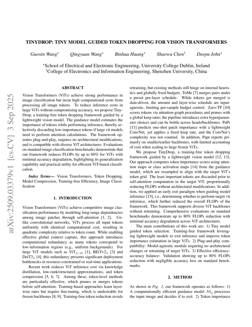 TinyDrop: Tiny Model Guided Token Dropping for Vision Transformers ...