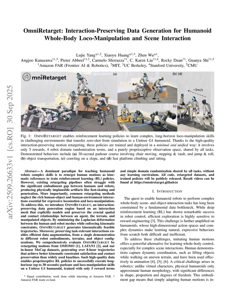 OmniRetarget: Interaction-Preserving Data Generation for Humanoid Whole ...