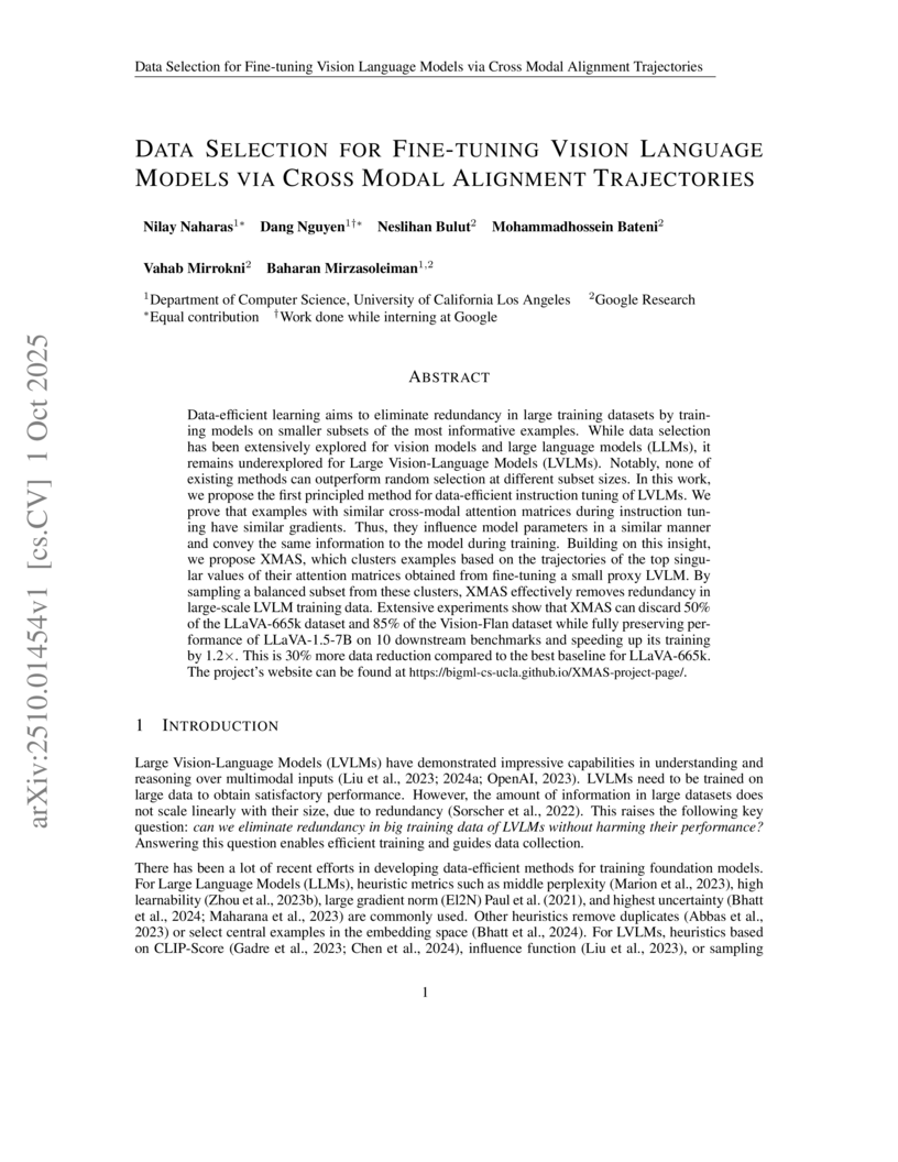 Data Selection for Fine-tuning Vision Language Models via Cross Modal Alignment Trajectories ...