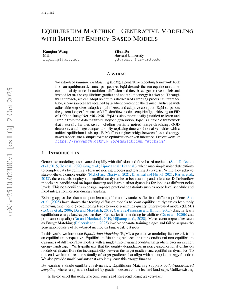 Equilibrium Matching: Generative Modeling with Implicit Energy-Based ...