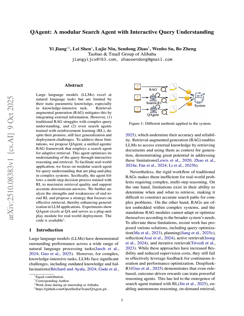 QAgent: A modular Search Agent with Interactive Query Understanding | alphaXiv