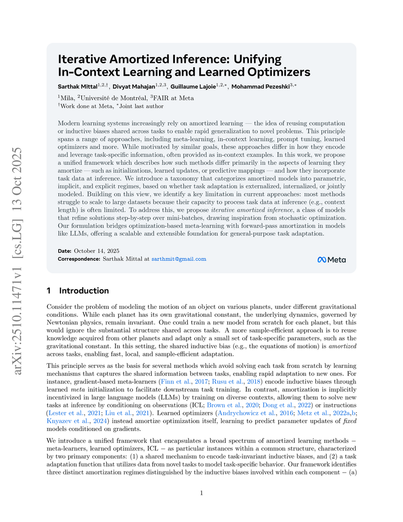 Iterative Amortized Inference: Unifying In-Context Learning and Learned ...
