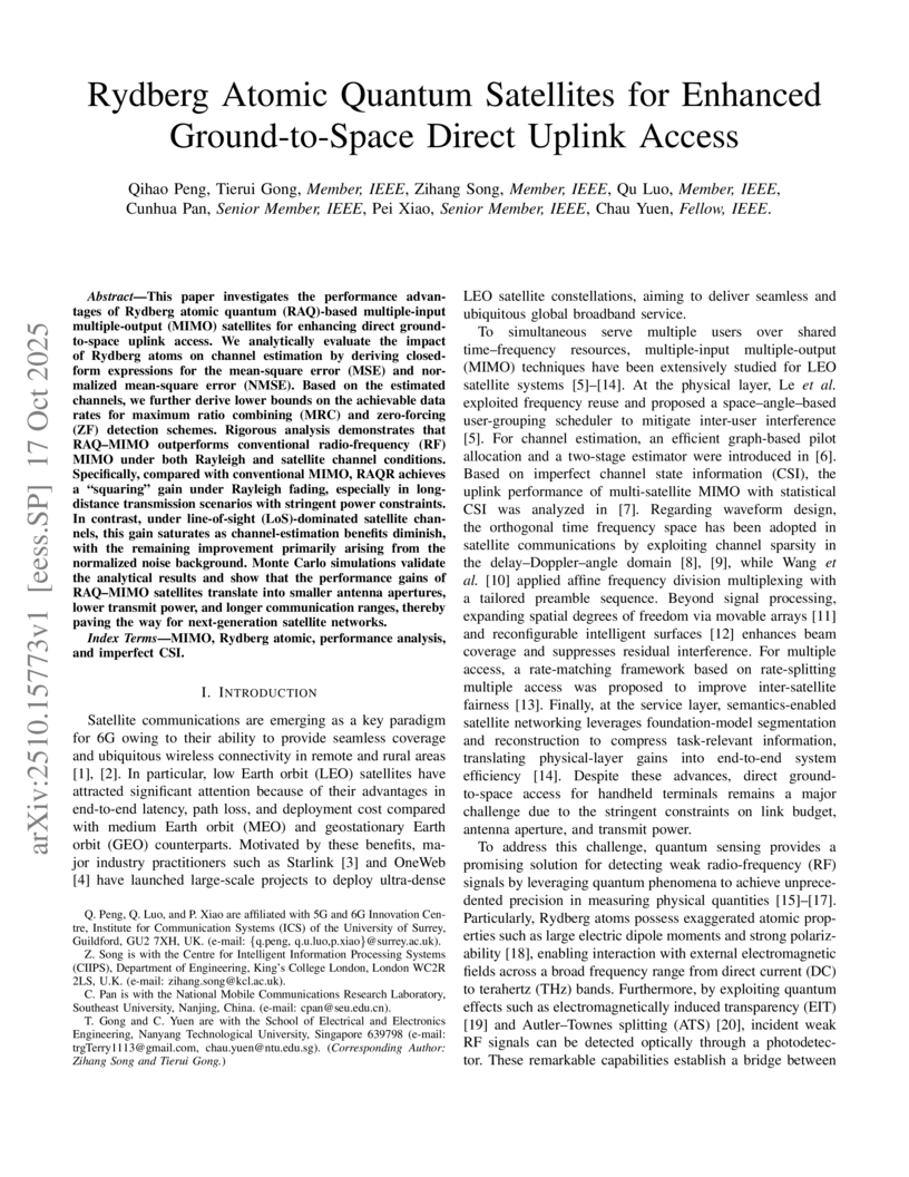 Rydberg Atomic Quantum Satellites for Enhanced Ground-to-Space Direct ...