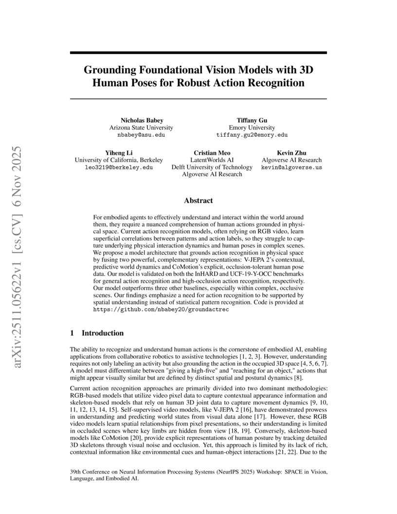 Grounding Foundational Vision Models with 3D Human Poses for Robust ...