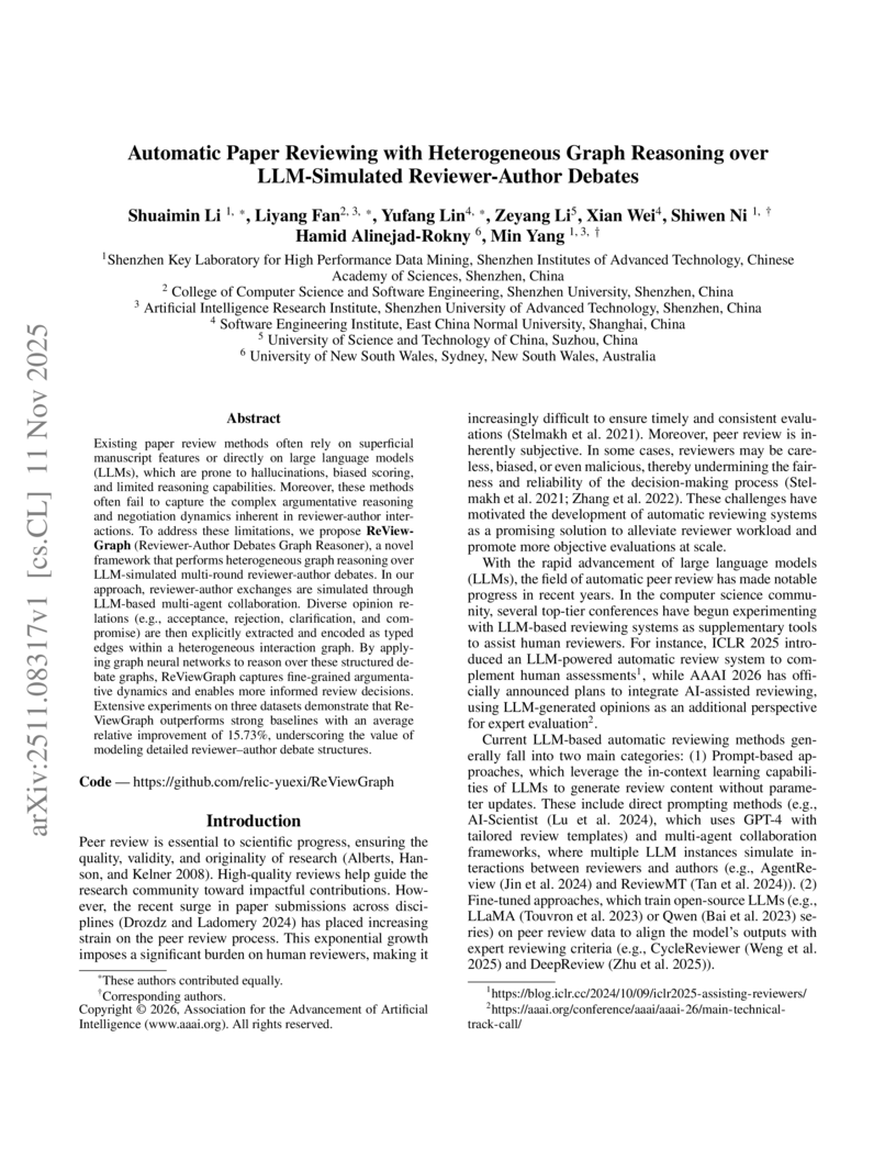 Automatic Paper Reviewing with Heterogeneous Graph Reasoning over LLM ...