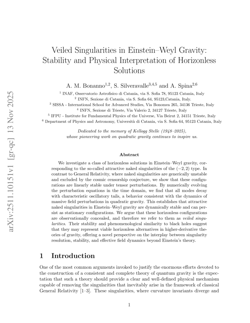 Veiled Singularities in Einstein-Weyl Gravity: Stability and Physical ...