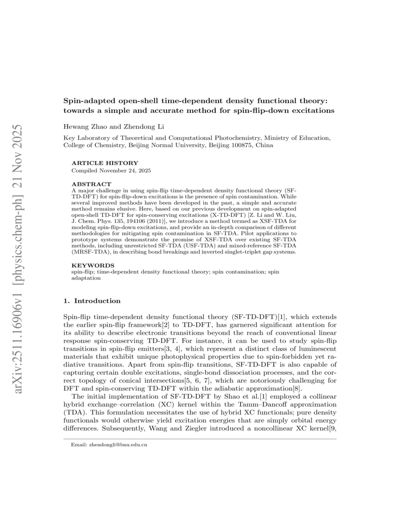 Spin-adapted open-shell time-dependent density functional theory: towards a simple and accurate ...