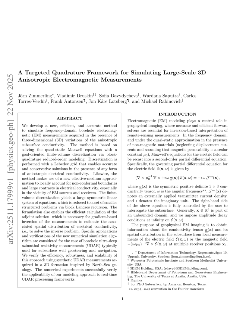 A Targeted Quadrature Framework for Simulating Large-Scale 3D ...